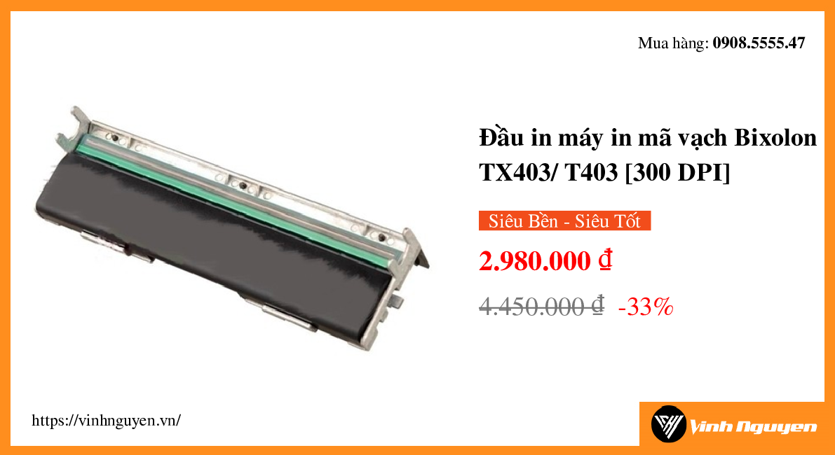 Đầu in máy in mã vạch Bixolon TX403/ T403 [300 DPI]